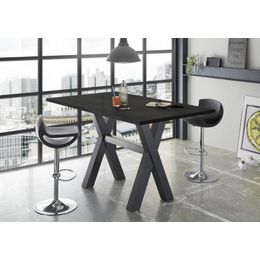 M&auml;usbacher Bartisch M&Auml;USBACHER, schwarz (schwarzstahl, schwarzstahlfarben, schwarzstahl), B:120cm H:105cm T:70cm, Tische, Bartisch, Gestell in X-Form (Breite 120, 140 oder 160 cm)