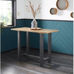 M&auml;usbacher Bartisch M&Auml;USBACHER, schwarz (schwarzstahl, asteichefarben, schwarzstahl), B:140cm H:105cm T:70cm, Tische, Bartisch, Gestell in U-Form (Breite 120, 140 oder 160 cm)