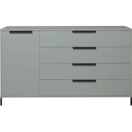 M&auml;usbacher Highboard M&Auml;USBACHER "Bonnie", gr&uuml;n (pine gr&uuml;n matt lack), B:168cm H:100cm T:45cm, Sideboards, Highboard, Board mit Quadratgestell