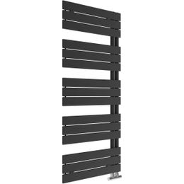 Badheizk&ouml;rper Sanotechnik "Arezzo", schwarz (matt schwarz), B:60cm H:160cm, Stahl, Heizk&ouml;rper, 1000 W