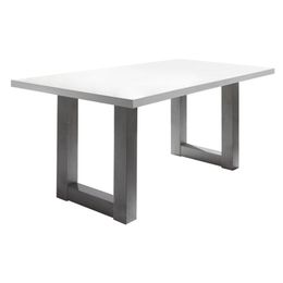 M&auml;usbacher Esstisch M&Auml;USBACHER "Mister", wei&szlig; (tischplatte: wei&szlig; matt lack), B:160cm H:75cm T:90cm, Tische, Esstisch, Gestell in U-Form