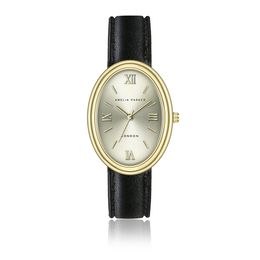 Quarzuhr AMELIA PARKER "AG5-S014G", schwarz, Armbanduhren, Damen, Quarzuhr