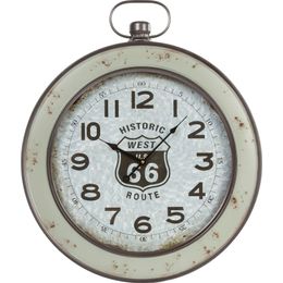 Wanduhr "Waclaw" aus Holz", silber (altsilberfarben), T:5,5cm, MyFlair M&Ouml;BEL & ACCESSOIRES, Wanduhren, Wanduhr, rund, dekorativ in K&uuml;che & Wohnzimmer