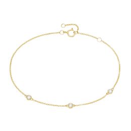 Armband Luigi Merano "mit 3 funkelnden Lab Grown Diamanten, Brillantschliff, Gold 375", gold, Armb&auml;nder, Damen, 19cm, Gelbgold 375, Armband