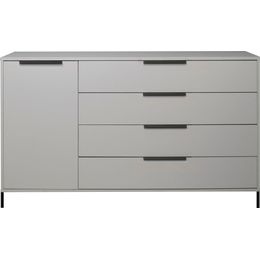 M&auml;usbacher Highboard M&Auml;USBACHER "Bonnie", grau (kreidegrau matt lack), B:168cm H:100cm T:45cm, Sideboards, Highboard, Board mit Quadratgestell