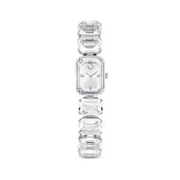 Quarzuhr Swarovski "MILLENIA", silber (silberfarben), Armbanduhren, Damen, Quarzuhr, Armbanduhr, Damenuhr, Edelstahlarmband, analog, Swarovski-Kristalle