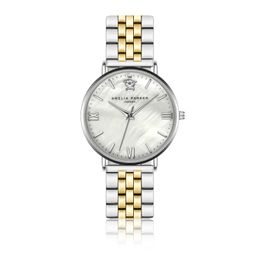 Quarzuhr AMELIA PARKER "AG2-B278S", gold, silber, Armbanduhren, Damen, Quarzuhr
