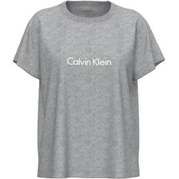 Shirttop "RELAXED TEE", Damen, Gr. XS (34), grau heather, Web, Obermaterial: 95% Baumwolle, 5% Elasthan, Calvin Klein Underwear, meliert, relaxed fit normal, Rundhals, eingesetzt abgesteppte Kante, Tops Shirttop, Relaxed fit mit Rundhalsausschnitt