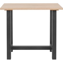 M&auml;usbacher Bartisch M&Auml;USBACHER, schwarz (schwarzstahl, eichefarben s&auml;gerau, schwarzstahl), B:120cm H:105cm T:70cm, Tische, Bartisch, Gestell in U-Form (Breite 120, 140 oder 160 cm)