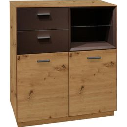 M&auml;usbacher Kommode M&Auml;USBACHER "Frame", beige (asteichefarben, lava matt), B:99cm H:110cm T:41cm, Sideboards, Kommode, Breite 99 cm