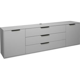 M&auml;usbacher Sideboard M&Auml;USBACHER "Bonnie", grau (kreidegrau matt lack), B:216cm H:67cm T:45cm, Sideboards, Sideboard, Modernes Sideboard