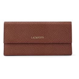 Geldb&ouml;rse LAZAROTTI "Bologna Leather Geldb&ouml;rse Leder 19 cm", Damen, dunkelbraun, Leder, Kleinlederwaren
