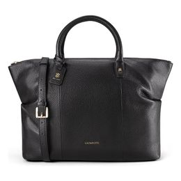 Shopper LAZAROTTI "Bologna Leather Shopper Tasche Leder 36 cm", Damen, schwarz, Leder, Taschen Shopper