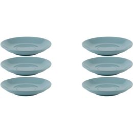 Untertasse APS "6er Set Kaffeeuntertasse -SNUG-", blau, H:2,5cm &Oslash;:14,5cm, Porzellan, Speiseteller, Teller Set, hochwertig verarbeitetes Material