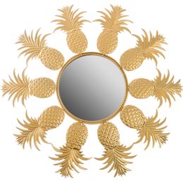 Dekospiegel "Annama", gold (goldfarben), B:50cm H:50cm T:2cm, MyFlair M&Ouml;BEL & ACCESSOIRES, Spiegel, Wandspiegel, gold, Landhaus, rund, Rahmen aus Metall, Bl&uuml;tenform