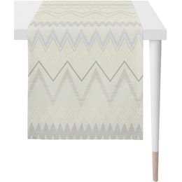 Tischl&auml;ufer Apelt "Indira, LOFT STYLE, Jacquard", beige (natur, grau, silberfarben, naturwei&szlig;), B:44cm L:140cm, Baumwolle, Polyester, Tischdecken