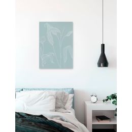 Leinwandbild Komar "Minty Green - Gr&ouml;&szlig;e 40 x 60 cm", blau (farbe bild(er): blau, wei&szlig;), B:40cm, Holz, Papier, Bilder, Leinwandbild, Keilrahmenbild mi Echtholzrahmen