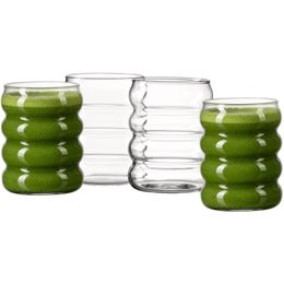 Ritzenhoff & Breker Gl&auml;ser-Set RITZENHOFF & BREKER "Zen", transparent, B:7,5cm H:10cm &Oslash;:7,5cm, Borosilikatglas, Trinkgef&auml;&szlig;e, hitzebest&auml;ndig, je 300 ml