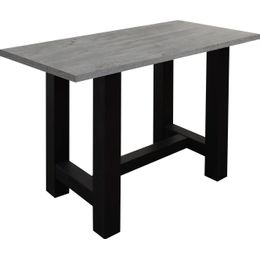 M&auml;usbacher Bartisch M&Auml;USBACHER, schwarz (schwarzstahl, betonfarben, schwarzstahl), B:120cm H:105cm T:70cm, Tische, Bartisch, Gestell in U-Form (Breite 120, 140 oder 160 cm)