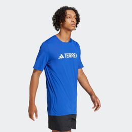 Funktionsshirt adidas terrex "MULTI CLIMACOOL LOGO TECH", Herren, Gr. XL, blau (semi lucid blau), Obermaterial: 100% Polyester, Shirts Funktionsshirt