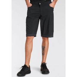 Fahrradhose Vaude "LEDRO", Herren, Gr. M, N-Gr, schwarz (schwarz, schwarz), Obermaterial: 100% Polyester. Obermaterial 2: 92% Polyester, 8% Elasthan, unifarben, Hosen Fahrradhose, sportlicher Stil, f&uuml;r Radsport, schnell trocknend