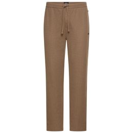 Pyjamahose BOSS "Waffle Pants", Herren, Gr. XL, N-Gr, braun (medium braun 210,), Jersey, Obermaterial: 60% Baumwolle, 40% Polyester, lang, Hosen Pyjamahose