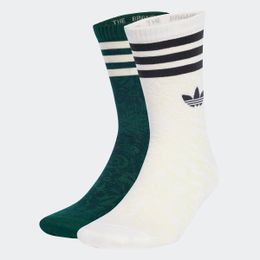 Sportsocken adidas originals "adidas originals X LIBERTY LONDON CREW, 2 PAAR", Damen, Gr. S (37/39), wei&szlig; (aurora ivy, cream wei&szlig;), Obermaterial: 97% Polyamid, 3% Elasthan, Socken Sportsocken, f&uuml;r den Sport, kn&ouml;chellang, mit Blumenprint