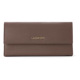 Geldb&ouml;rse LAZAROTTI "Bologna Leather Geldb&ouml;rse Leder 19 cm", Damen, braun, Leder, Kleinlederwaren