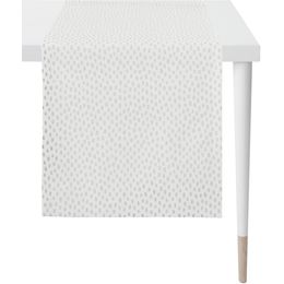 Tischl&auml;ufer Apelt "9601 CHRISTMAS ELEGANCE, Weihnachtsdeko, Weihnachten", bunt (wei&szlig;, silberfarben), B:48cm L:140cm, Polyester, Viskose, Tischdecken, Lurex-Jacquardgewebe