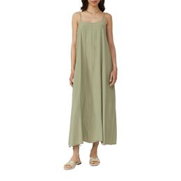 Maxikleid QS, Damen, Gr. 44, N-Gr, gr&uuml;n (khaki), Twill, Obermaterial: 88% Viskose, 12% Polyamid, unifarben, regular fit 7/8-L&auml;nge, Kleider Maxikleid, aus Viskosemix