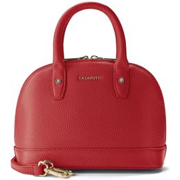 Henkeltasche LAZAROTTI "Bologna Leather Handtasche Crossbody Leder 24 cm", Damen, bordeaux, Leder, Taschen