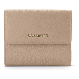Geldb&ouml;rse LAZAROTTI "Bologna Leather Geldb&ouml;rse Leder 12 cm", Damen, beige, Leder, Kleinlederwaren