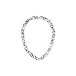 Edelstahlkette Calvin Klein "SCULPTURED DROPS", edelstahlfarben, Halsketten, Damen, Edelstahl, L: 52,5 B: 12mm, Edelstahlkette, B:12mm