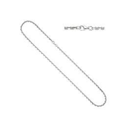Silberkette Jobo, silber (silber 925), Halsketten, Damen, Silber 925 (Sterlingsilber), L: 50, Silberkette, Ankerkette 925 Silber diamantiert 50 cm