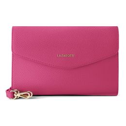 Clutch LAZAROTTI "Bologna Leather Clutch Umh&auml;ngetasche Leder 23 cm", Damen, pink, Leder, Taschen