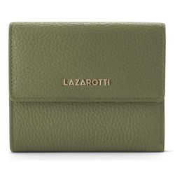 Geldb&ouml;rse LAZAROTTI "Bologna Leather Geldb&ouml;rse Leder 12 cm", Damen, oliv, Leder, Kleinlederwaren