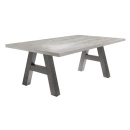M&auml;usbacher Esstisch M&Auml;USBACHER "Mister", grau (tischplatte: beton, optik), B:200cm H:75cm T:100cm, Tische, Esstisch, Gestell in A-Form