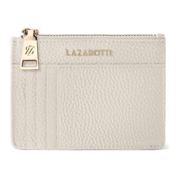 Kartenetui LAZAROTTI "Bologna Leather Schl&uuml;sseletui Cardholder Leder 11,5 cm mit Air", Damen, sanftes wei&szlig;, Leder, Kleinlederwaren