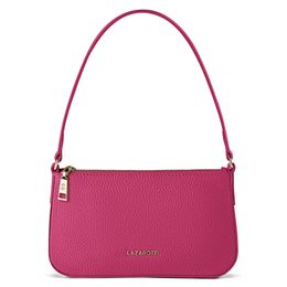 Schultertasche LAZAROTTI "Bologna Leather Pochette Schultertasche Leder 22 cm", Damen, pink, Leder, Taschen Schultertasche