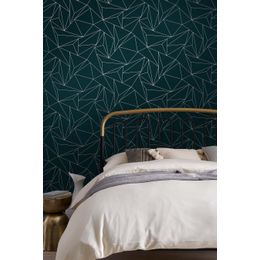 Vliestapete next "SCATTER GEO Vliestapete 10mx52cm", blau 1, B:0,52m H:0m L:10m, Vlies, Tapeten, Streuung Geo blau 10mx52cm