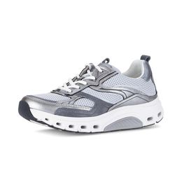 Sneaker Gabor "Sneaker low", Damen, Gr. 44, silber (blau), Schuhe Sneaker
