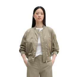 Marc O'Polo Outdoorjacke MARC O'POLO "aus recyceltem Polyester-Twill", Damen, Gr. 32, frozen taupe, Obermaterial: 100% Polyester, unifarben, regular fit, Strickb&uuml;ndchen, Jacken Outdoorjacke