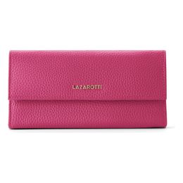 Geldb&ouml;rse LAZAROTTI "Bologna Leather Geldb&ouml;rse Leder 19 cm", Damen, pink, Leder, Kleinlederwaren