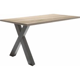 M&auml;usbacher Anbautisch M&Auml;USBACHER "Mio", grau (graphit, eichefarben), B:160cm H:75cm, Holzwerkstoff, Ansatztischplatten, Esstischplatte Esstisch-Zubeh&ouml;r Tischplatte