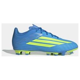 Fu&szlig;ballschuh Adidas PERFORMANCE "F50 CLUB FG/MG KIDS", M&auml;dchen, Gr. 35, lucid ray blau, team solar gelb 2, lucid aquamarine, Synthetik, Textil, Schuhe Fu&szlig;ballschuh, f&uuml;r viele verschiedene B&ouml;den geeignet, f&uuml;r Kinder & Jugendliche