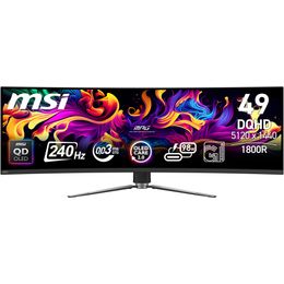 MSI Curved-OLED-Monitor "MPG 491CQPX QD-OLED", Energieeffizienz: G (A-G), schwarz, Monitore