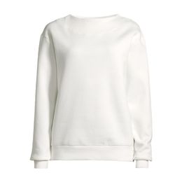 Sweatshirt SALZHAUT "Sweatshirt R&Ouml;BEN", Damen, Gr. L, wei&szlig; (sanftes wei&szlig;), Obermaterial: 80% Baumwolle CO. 20% Polyester PES., Sweatshirts Sweatshirt