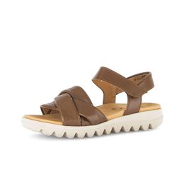 Riemchensandale Gabor "Riemchensandale", Damen, Gr. 37, braun, Schuhe Riemchensandale