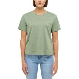 Kurzarmshirt Mustang "Damen Style Floris", Damen, Gr. M, gr&uuml;n, Jersey, 100% Baumwolle, Rundhals, Shirts