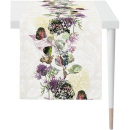 Tischl&auml;ufer Apelt "2714 Herbstzeit, Herbstdeko, Herbst", bunt (natur, aubergine, gr&uuml;n, bunt), B:46cm L:140cm, Baumwolle, Tischdecken, Digitaldruck